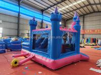 China Indoor Play Large Inflatable Bounce House Games with Princess Frozen Theme and Slide for sale