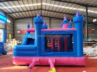 China Indoor Play Large Inflatable Bounce House Games with Princess Frozen Theme and Slide for sale