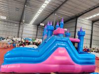 China Indoor Play Large Inflatable Bounce House Games with Princess Frozen Theme and Slide for sale