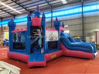 China Indoor Play Large Inflatable Bounce House Games with Princess Frozen Theme and Slide for sale