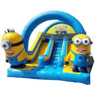China Customized Outdoor Double Lane Min-ions Inflatable Bouncer Slide with Dry-Wet Option for sale