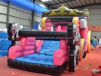 China Best PVC Princess Carriage Bouncer House Combo Inflatable Bounce Slide Pink with Blower for sale
