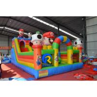 China Kids Outdoor Playground Mario Theme Air Trampoline Inflatable Bouncy Castle with Slide for sale