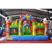 China Kids Outdoor Playground Mario Theme Air Trampoline Inflatable Bouncy Castle with Slide for sale