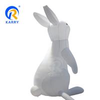 China LED Lighting Giant White Rabbit Model PVC Inflatable Balloon for Commercial Branding for sale