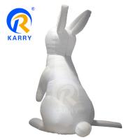 China LED Lighting Giant White Rabbit Model PVC Inflatable Balloon for Commercial Branding for sale