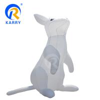 China LED Lighting Giant White Rabbit Model PVC Inflatable Balloon for Commercial Branding for sale