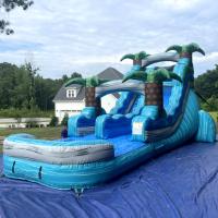 China Summer Fun Guaranteed Commercial Rental PVC Water Park with Kids Splash Pool and Air Jumping for sale