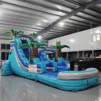 China Summer Fun Guaranteed Commercial Rental PVC Water Park with Kids Splash Pool and Air Jumping for sale