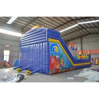 China Blue Inflatable Bouncy Castle Playground for Kids OEM Accepted Classic Cartoon Design for sale