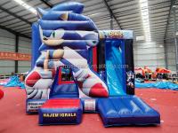 China Unisex Features Customized Sonic Bounce House Inflatable Combo Slide for Party Rentals for sale