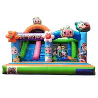 China CE/EN71/EN14960 Certified Cocomelon Theme Kids Party Trampoline Bouncer with Slide for sale