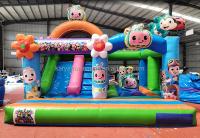 China CE/EN71/EN14960 Certified Cocomelon Theme Kids Party Trampoline Bouncer with Slide for sale