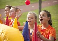 China Portable Commercial PVC Inflatable Hoverball Race Game for Funny Interactive Carnival for sale