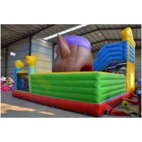China PORTABLE Yellow Inflatable Castle Slide Water Park Bouncers for Jumping Entertainment for sale
