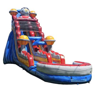 China Indoor and Outdoor Entertainment PVC Space Rush Water Slide with Kids Splash Pool Fun for sale