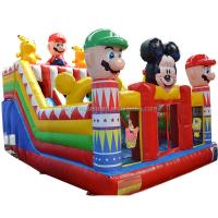 China Blower Inflatable Fun City with Mickey and Mario Inflatable Castle Bouncer House Combo Playground Blower Included for sale