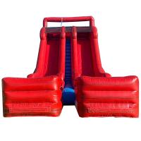 China Adult Size Inflatable Water Slide with 2 Slides and 2 Pools in Commercial Grade PVC for sale