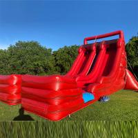 China Adult Size Inflatable Water Slide with 2 Slides and 2 Pools in Commercial Grade PVC for sale
