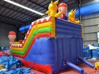 China Blower Inflatable Fun City with Mickey and Mario Inflatable Castle Bouncer House Combo Playground Blower Included for sale