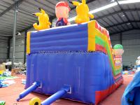 China Blower Inflatable Fun City with Mickey and Mario Inflatable Castle Bouncer House Combo Playground Blower Included for sale
