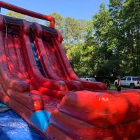 China Adult Size Inflatable Water Slide with 2 Slides and 2 Pools in Commercial Grade PVC for sale