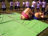 China CE Blower Repair Accessories Included Colorful Sumo Wrestling Suit for Kids and Adults for sale