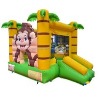 China CE/EN71/EN14960 Certified Small Size Jungle Cartoon Monkey Bouncy Castle for Children for sale