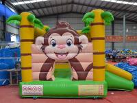 China CE/EN71/EN14960 Certified Small Size Jungle Cartoon Monkey Bouncy Castle for Children for sale