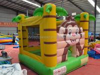 China CE/EN71/EN14960 Certified Small Size Jungle Cartoon Monkey Bouncy Castle for Children for sale