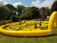 China Unisex Commercial Palm Tree Inflatable Golf Course for Parties and Events 9 Holes Game for sale