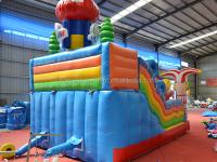 China 14 Years up Unisex Latest PVC Inflatable Circus Castle with Slip N Slide Fun City Party for sale