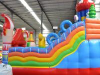 China 14 Years up Unisex Latest PVC Inflatable Circus Castle with Slip N Slide Fun City Party for sale