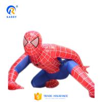 China EN14960 Certified Custom Inflatable Spider Man with Christmas Gift Box and Air Blower for sale
