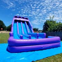 China Blower Repair Kits Package Bag Included Three-Lane Water Slide Inflatable for Adults for sale