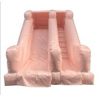 China Outdoor Commercial PVC Chocolate Color Inflatable Dry or Wet Slide for Party Rentals for sale