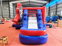 China CE/EN71/EN14960 Certified Kids Inflatable Spiderman Castle Bouncy Jumping House with Slide for sale