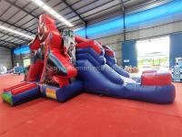 China CE/EN71/EN14960 Certified Kids Inflatable Spiderman Castle Bouncy Jumping House with Slide for sale