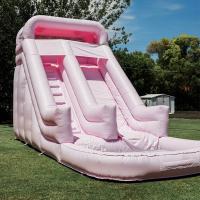 China Commercial rental inflatable candy slides with pool jumping and popular in the market for sale