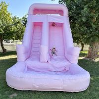 China Commercial rental inflatable candy slides with pool jumping and popular in the market for sale