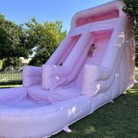 China Commercial rental inflatable candy slides with pool jumping and popular in the market for sale