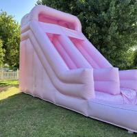 China Commercial rental inflatable candy slides with pool jumping and popular in the market for sale