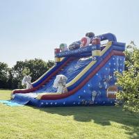 China Commercial Renting Inflatable Water Slide with Rugby Player Theme and Customized Color for sale
