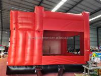China Customizable Red Fire Truck Theme Inflatable Castle Slide for Kids Amusement Park for sale