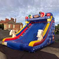 China Commercial Renting Inflatable Water Slide with Rugby Player Theme and Customized Color for sale