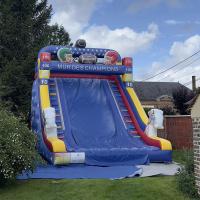 China Commercial Renting Inflatable Water Slide with Rugby Player Theme and Customized Color for sale