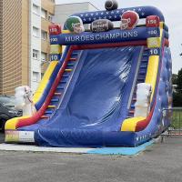 China Commercial Renting Inflatable Water Slide with Rugby Player Theme and Customized Color for sale