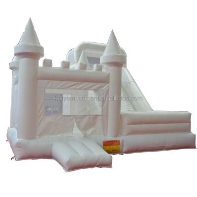 China Customized Logo Acceptable Indoor Jumping Castle for Kids PVC White Inflatable Castle for sale