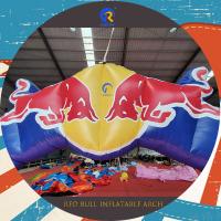 China Gender-Neutral Inflatable Archway Red Bull Advertising with PVC Material Inflatables for sale