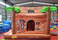 China Upgrade Your Playground with Toddler Log Cabin Bounce House and Inflatable Slide Combo for sale